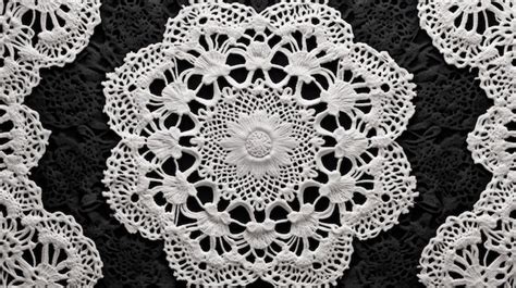 Intricate Lace Doily Highly Detailed Texture Premium Ai Generated Image