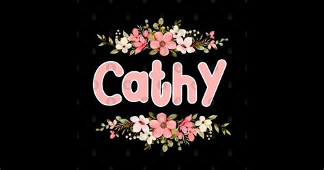 Flower Border Cathy Name Label Flower Border Cathy Name Label