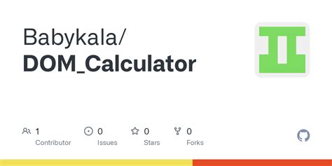 GitHub Babykala DOM Calculator