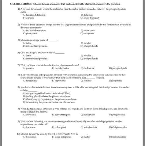 Solved MULTIPLE CHOICE Choose The One Alternative That Best Chegg
