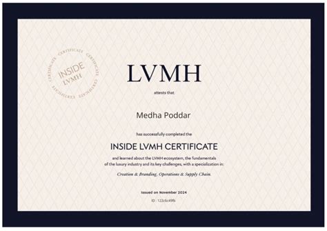 Im Thrilled To Share That I Have Successfully Completed The Lvmh