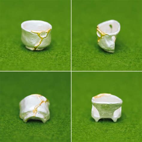 Kintsugi Tea Cup Pendant With Optional Chain Atelier Shinji Ginza