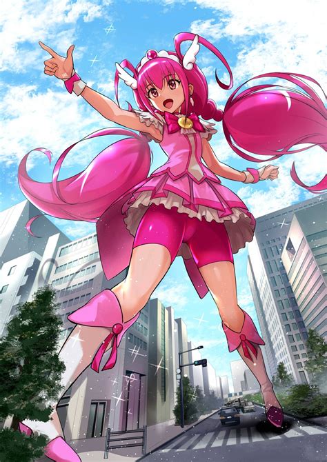 Hoshizora Miyuki And Cure Happy Precure And 1 More Drawn By Pukara