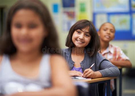 Students Classroom And Writing For Learning Primary School And