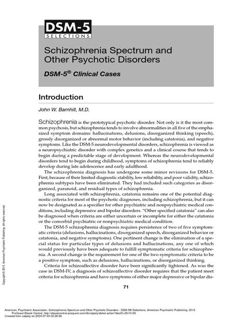 Dsm 5 Clinical Cases Schizophrenia And Other Psychotic Disorders Pdf Schizophrenia