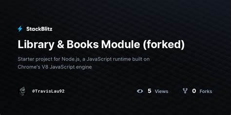 Library And Books Module Forked Stackblitz