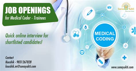 Sonayukti Job Opening For Medical Coder Trainee