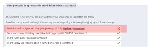 PrestaShop 1 6 moduł automatycznej akualizacji Jak wymusić starą wersję modułu autoupgrade
