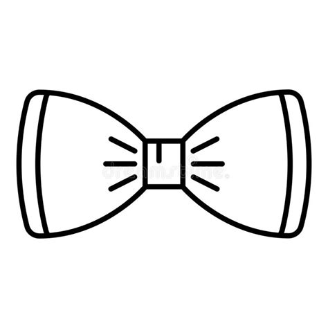 Icono De La Corbata De Lazo Del Smoking Estilo Del Esquema Ilustración del Vector Ilustración