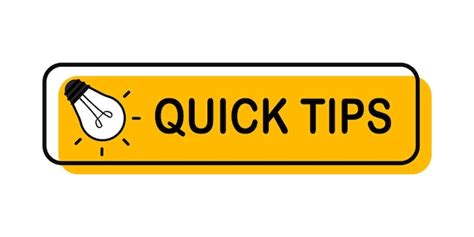 Premium Vector Quick Tips Logo With Light Bulb Quick Tips Helpful