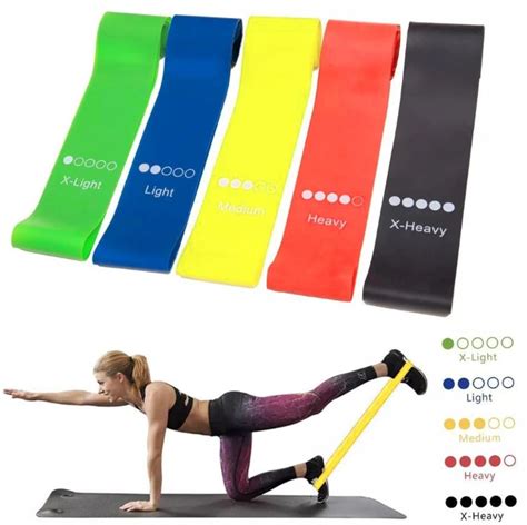 Buy Color Yoga Resistance Rubber Bands Fitness Gum X Light To X Heavy Pilates Sport Training
