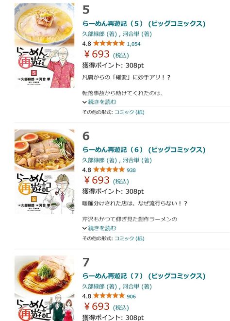 ラーメンハゲ・芹沢達也が大活躍の「ラーメン発見伝」「らーめん才遊記」「らーめん再遊記」 Amazonkindleで50％以上の大幅ポイント還元