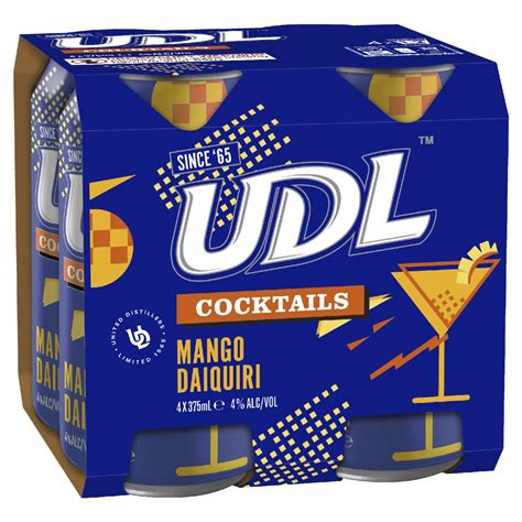 Udl Vodka And Mango Daiquiri Cocktail 375ml Cans