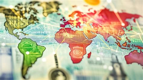 Global Interconnection A World Map With Connected Lines Premium Ai Generated Image