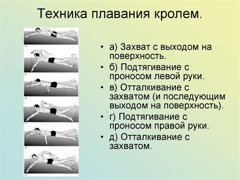 Технология плавания