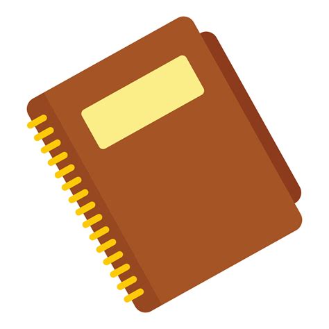 Office Paper Notebook Icon Flat Style Vector Art At Vecteezy