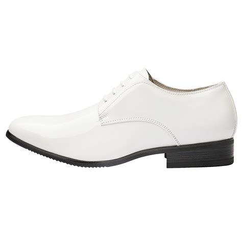 Bruno Marc Mens Faux Patent Leather Dress Shoes Classic Lace Up Formal