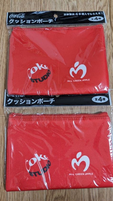 クッションポーチ 2個セット コカコーラ Coca Cola Mrs Green Apple ミセスグリーンアップル ノベルティ｜paypayフリマ