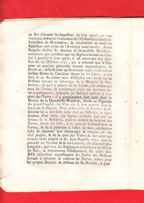 ARREST DU CONSEIL D ÉTAT DU ROY Qui décharge Demoiselle Catherine
