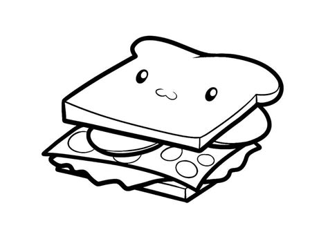 샌드위치 색칠 공부 Kr에서 무료 색칠 공부