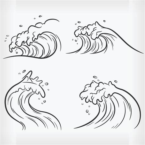 Png Line Art Waves Clip Art Doodle Sea Clipart Vector For Personal And