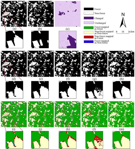 Forest Maps And Corresponding Forest Error Maps Obtained By Different Download Scientific
