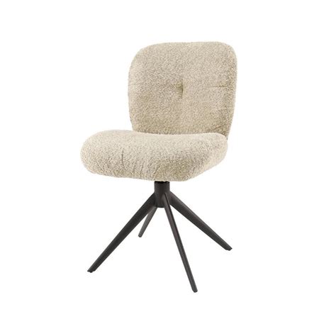 Chaise De Salle à Manger Pivotante Davy Boucle Sable Leen Bakker