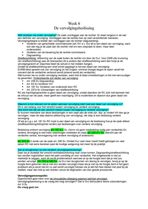 HC Week 6 Aantekeningen Van Het Hoorcollege Van Onderwijsweek 6 Over