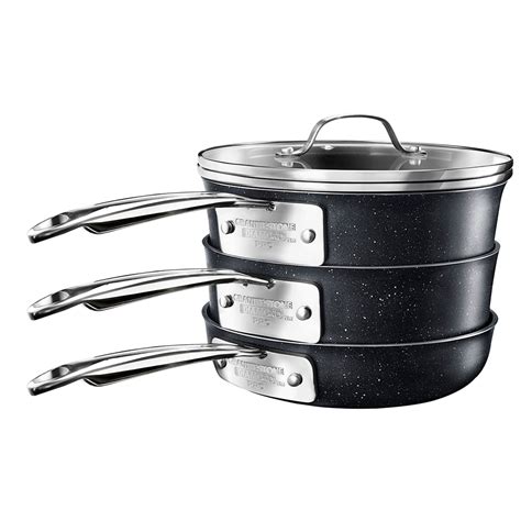 Granitestone 10 Piece Stackmaster Stackable Cookware Set