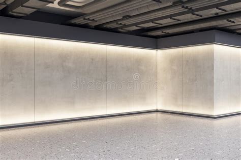 墙上有模型放置的新展空混凝土内墙 库存例证 插画 包括有 里面 室内 庄园 照亮 拱道 博览会 224018312