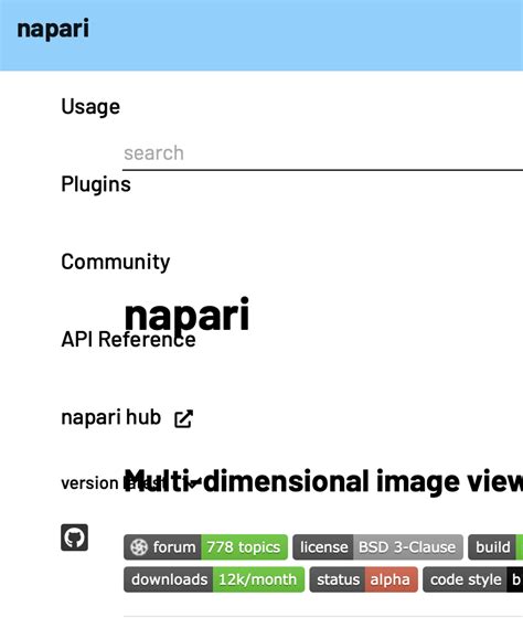 Burger Menu Is Transparent And Overlays Content Dev Version Issue Napari Napari