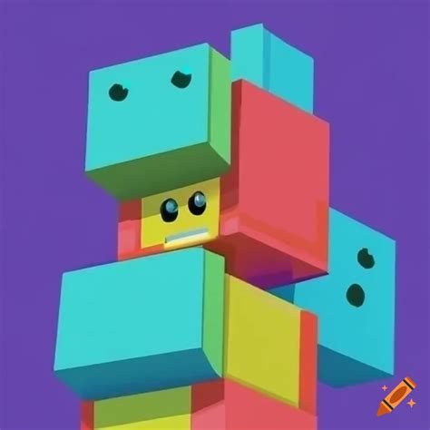 Surreal Artwork Of A Blocky World On Craiyon