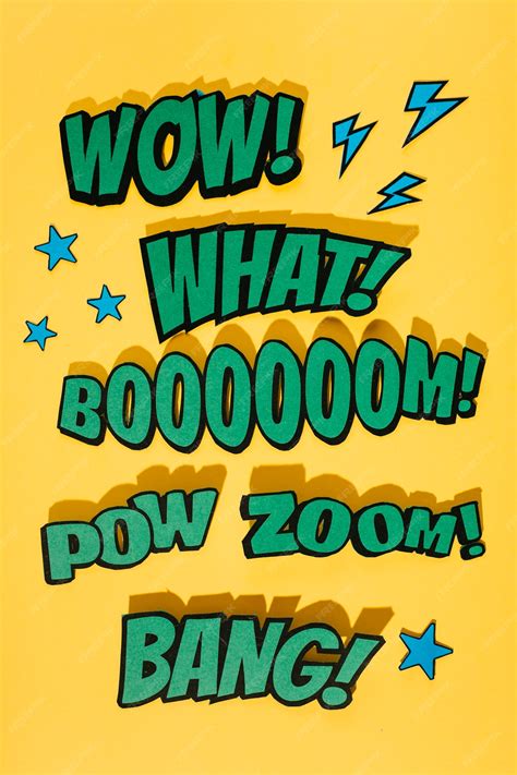 Free Photo 黄色背景上的表达式文本集