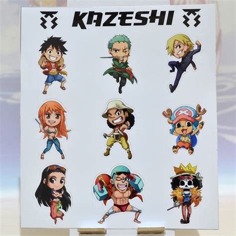 Sticker Setsticker Setsticker Anime Logo Character One Piece Film Red