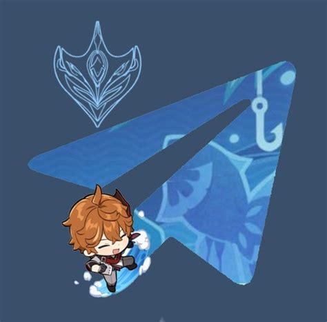 Telegram App Icon Tartaglia Genshin Дизайн значка приложения
