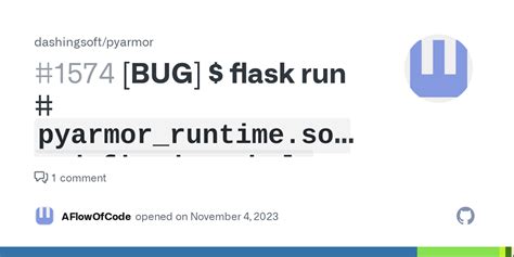 [bug] flask run `pyarmor runtime so undefined symbol py