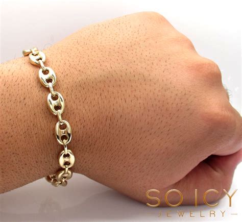 10k Yellow Gold Gucci Link Bracelet 875 Inch 950mm