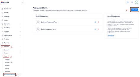 How To Create Asset Assignment Forms Booldesk Site