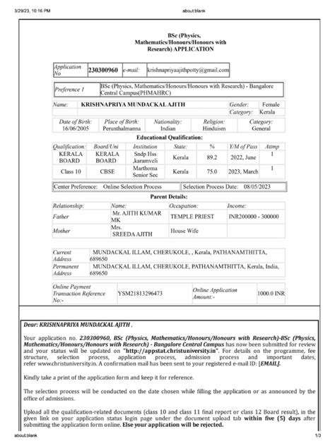 Cuet Application Form Pdf