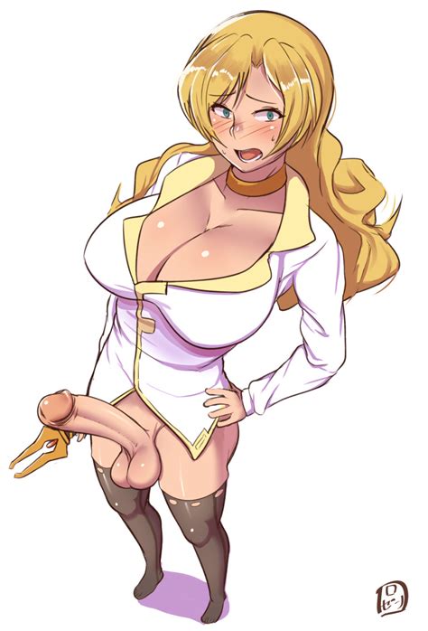 Rule 34 1futa Balls Big Breasts Black Lilith Blonde Hair Blush