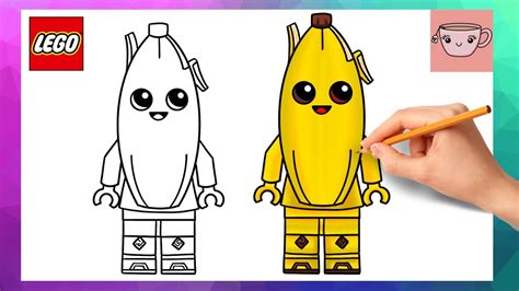 How To Draw Peely From Lego Fortnite Easy Drawing Tutorial Youtube