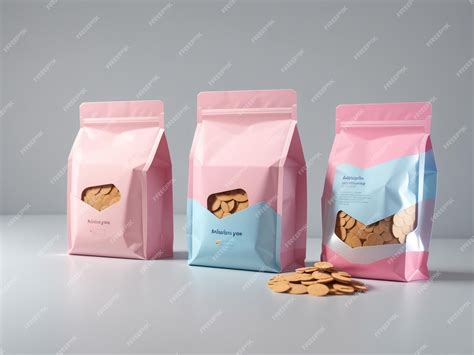 Embalaje Variedad De Embalajes De Polímero Y Papel Y Maquetes De Embalaje Foto Premium