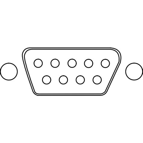 44 Db9 Connector Autocad Drawing