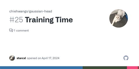 Training Time · Issue 25 · Chiehwangsgaussian Head · Github
