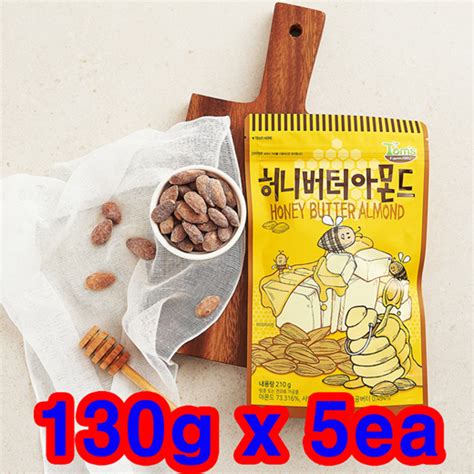티몬월드 Hbaf 허니버터아몬드 130g X 5ea 아몬드 술안주 영양간식 허니버터 견과류 인기식품 한국식품 식품