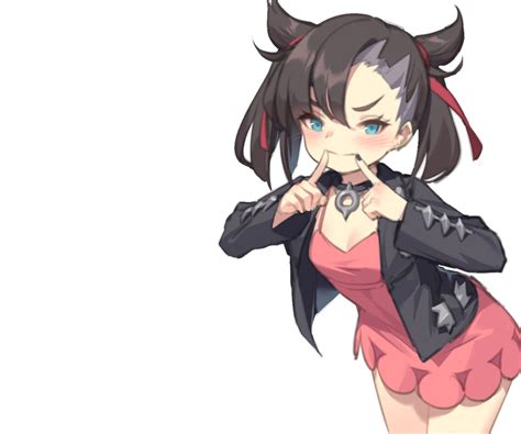 Aqua Eyes Black Hair Blush Breasts Choker Cleavage Dress Mary Pokemon