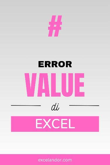 Cara Mengatasi Error Value Di Rumus Microsoft Excel