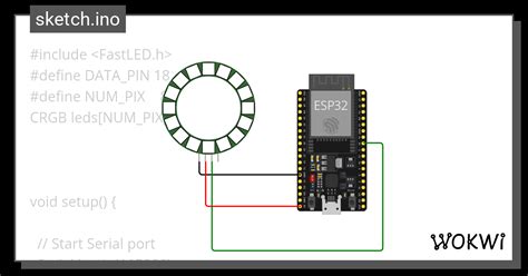 Fastled Demo Wokwi ESP32 STM32 Arduino Simulator