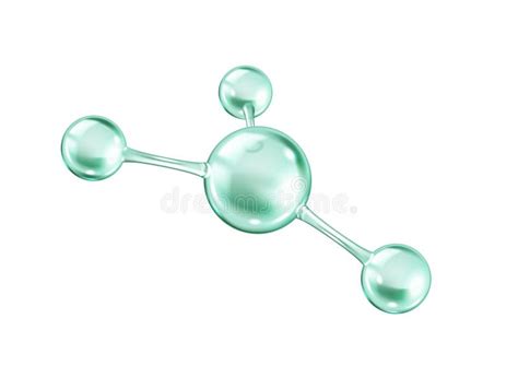 Green Collagen Molecular Structure Vector Illustration Stock Vector