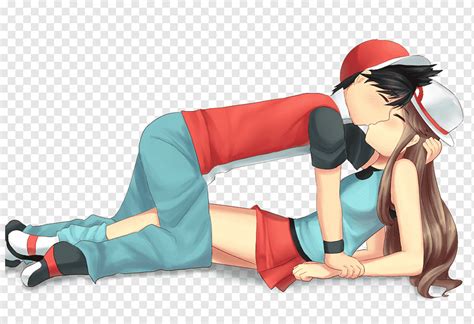 Pokemon Leaf And Red Kiss Red And Leaf Pokemon And 1 More Drawn By